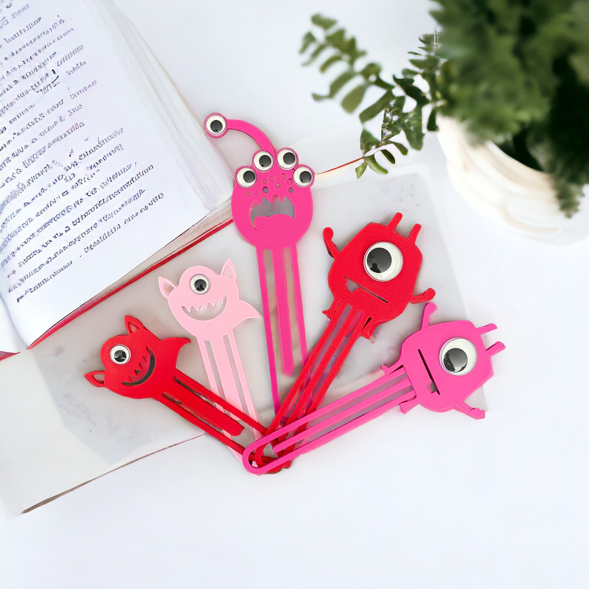 Love Monster Bookmarks Quirky 3D Printed Valentines Gifts With Glow in ...