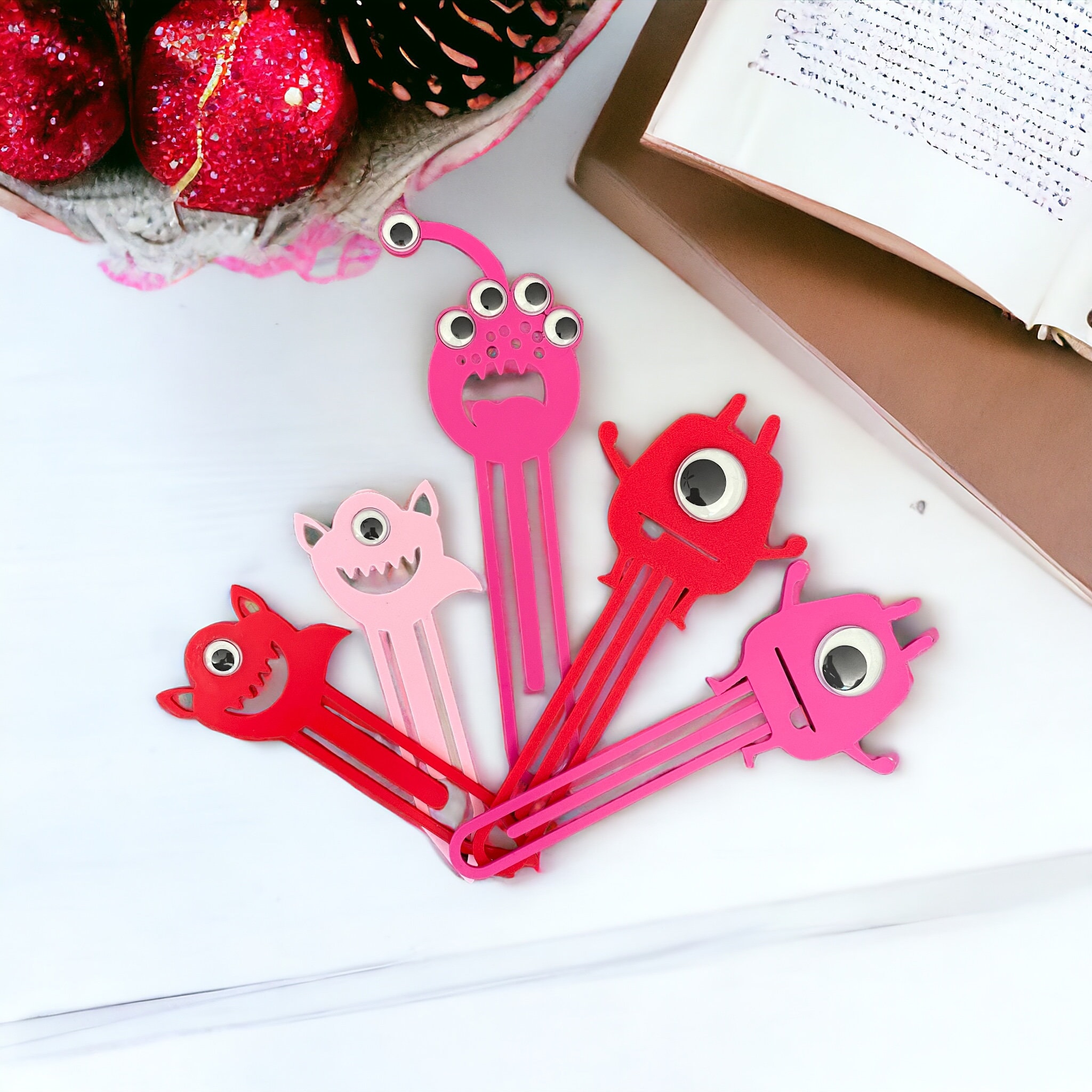 Love Monster Bookmarks Quirky 3D Printed Valentines Gifts With Glow in ...