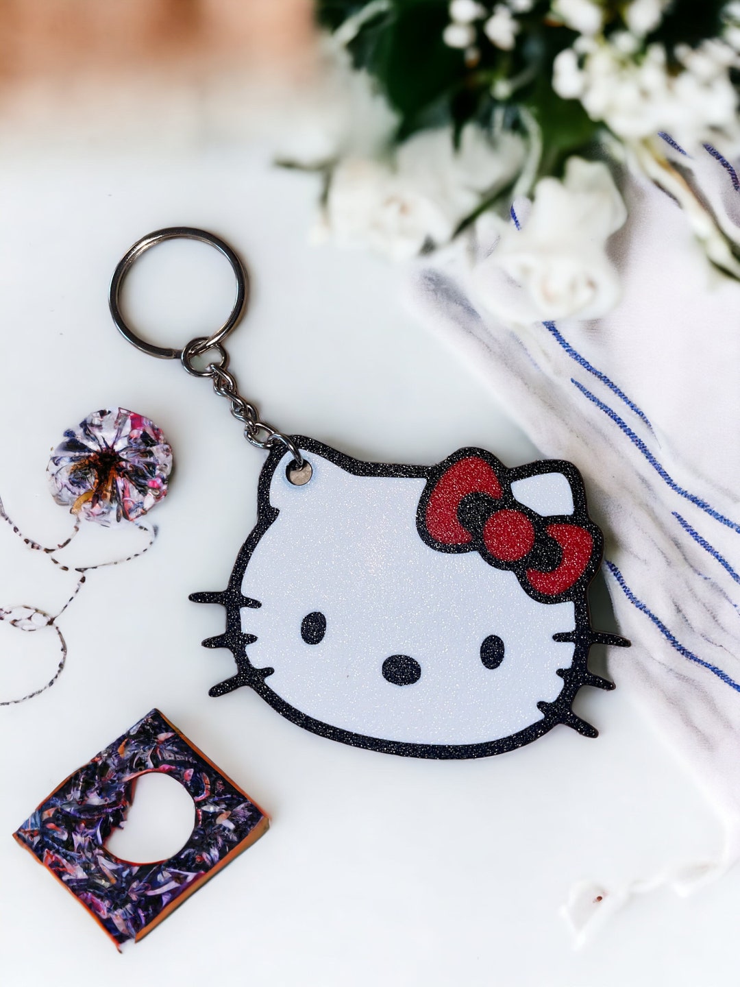 Custom 3d-printed Hello Kitty Keychain Adorable Unique and - Etsy
