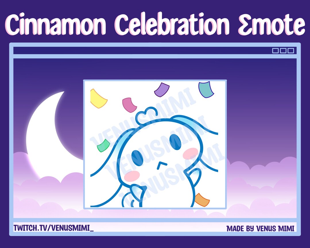 Cute Kawaii Cinnamon Celebration Emote for Twitch Youtube - Etsy