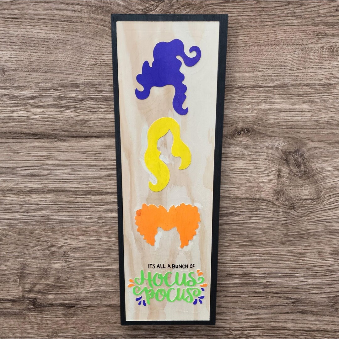 Handmade Hocus Pocus Halloween Sign: Witch Decor, Porch Decoration - Etsy