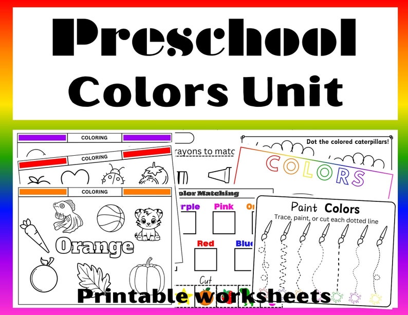 Preschool Color Unit - Etsy