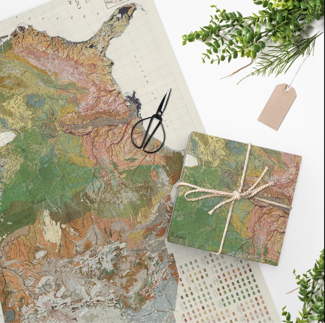 Soil Map Wrapping Paper | Nature Wrapping Paper | Earthy Wrapping Paper ...