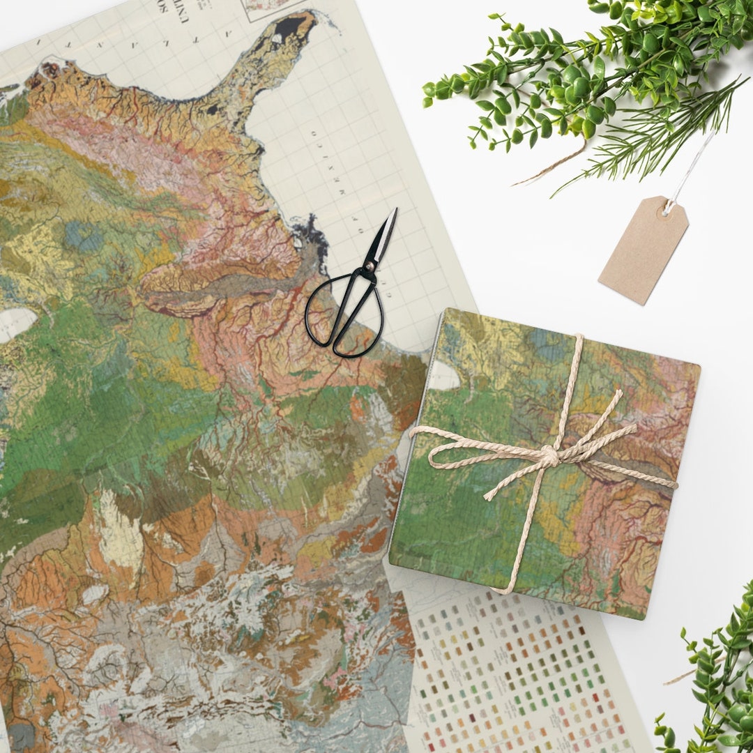 Soil Map Wrapping Paper Nature Wrapping Paper Earthy Wrapping Paper ...