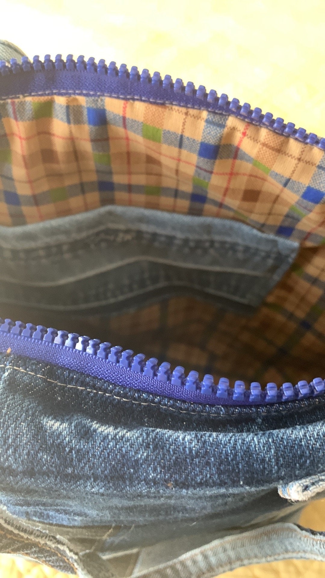 Multi-fabric Denim Tote Bag - Etsy