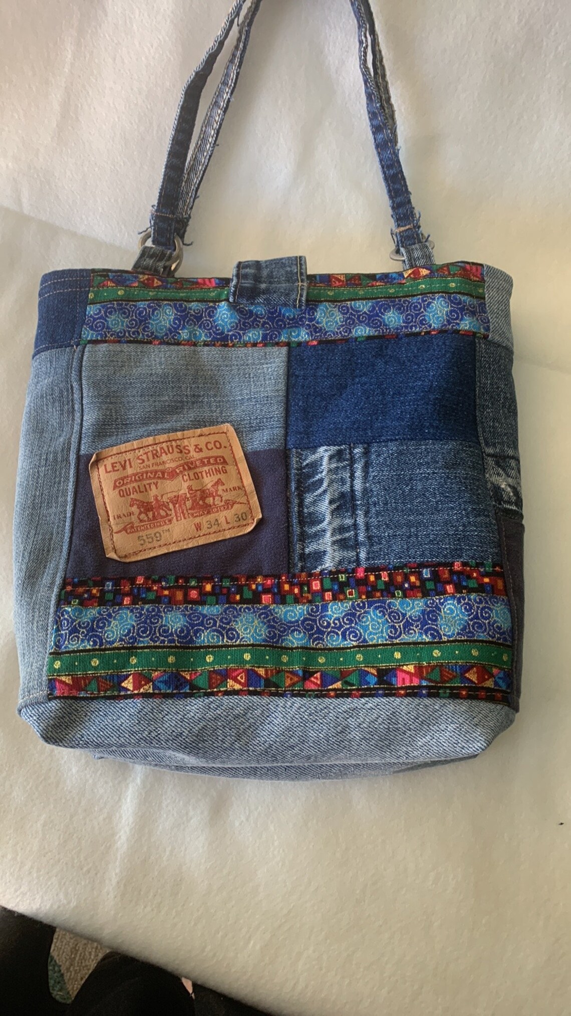 Denim Tote - Etsy
