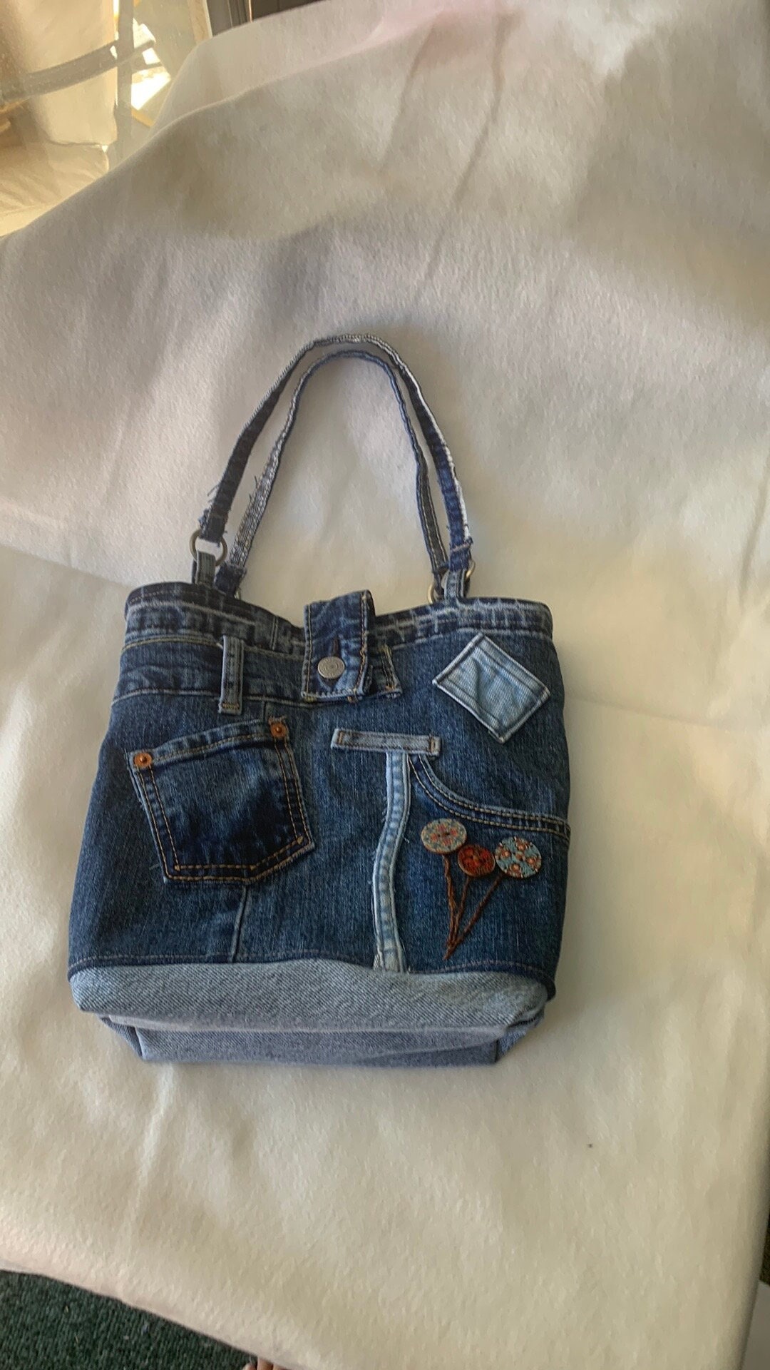 Denim Tote - Etsy