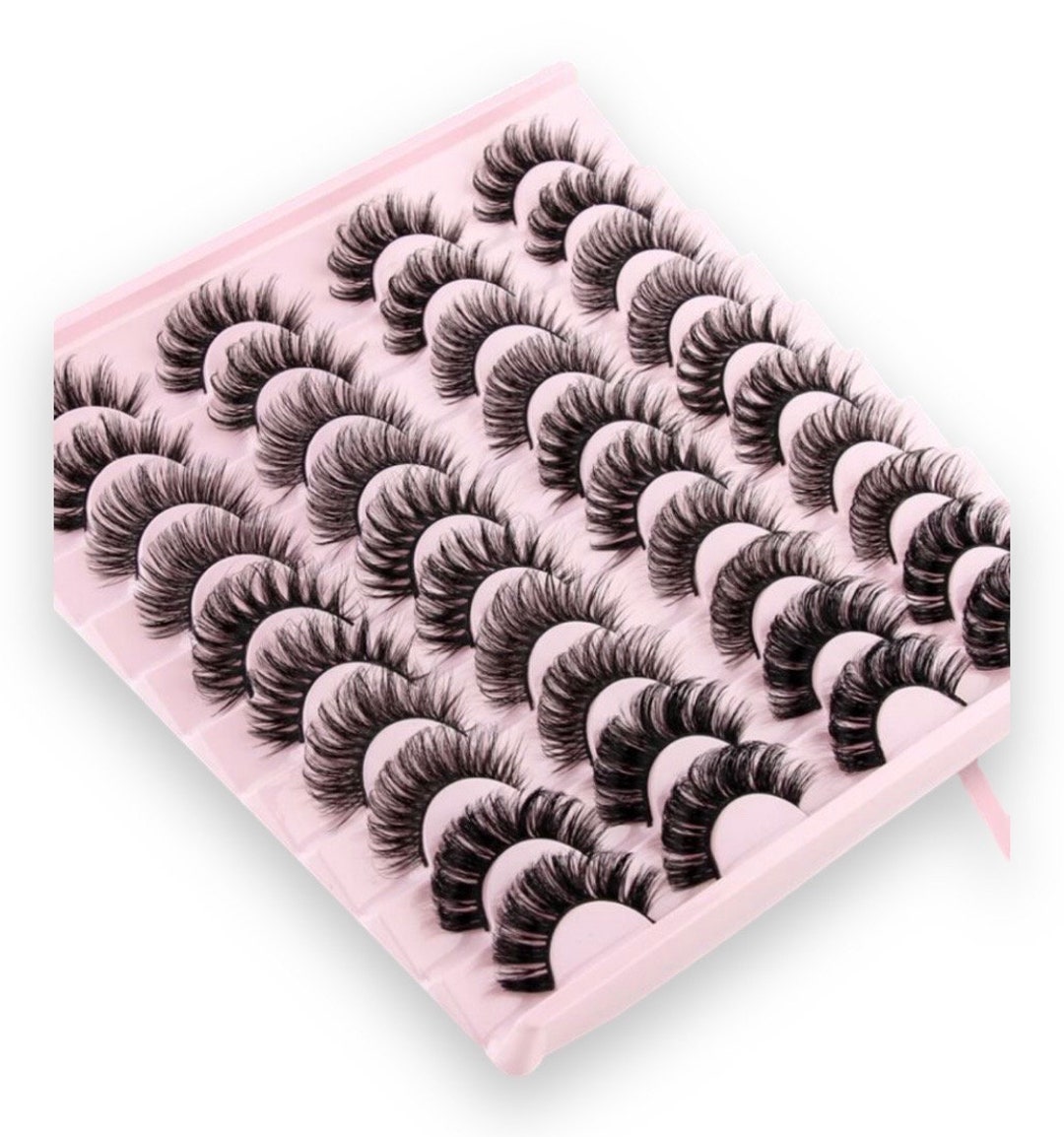 The Lash Book, Thick Fluffy Curly Lashes, 20 Pairs of Lashes, 5 Styles of Faux Mink Eyelashes ...