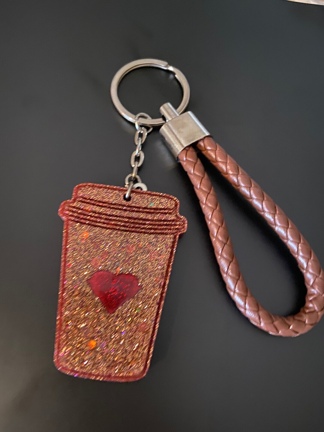 Resin Coffee Cup Keychain - Etsy