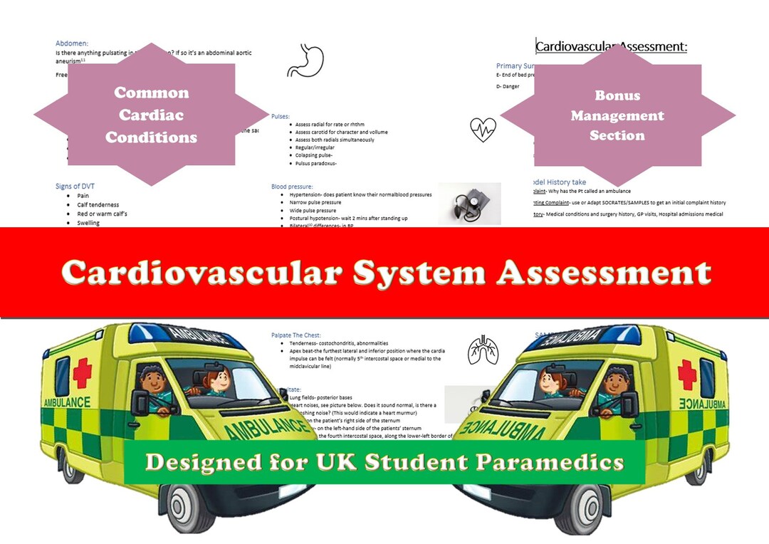 UK Paramedic Cardiovascular Assessment - All the Assessment Tools You ...