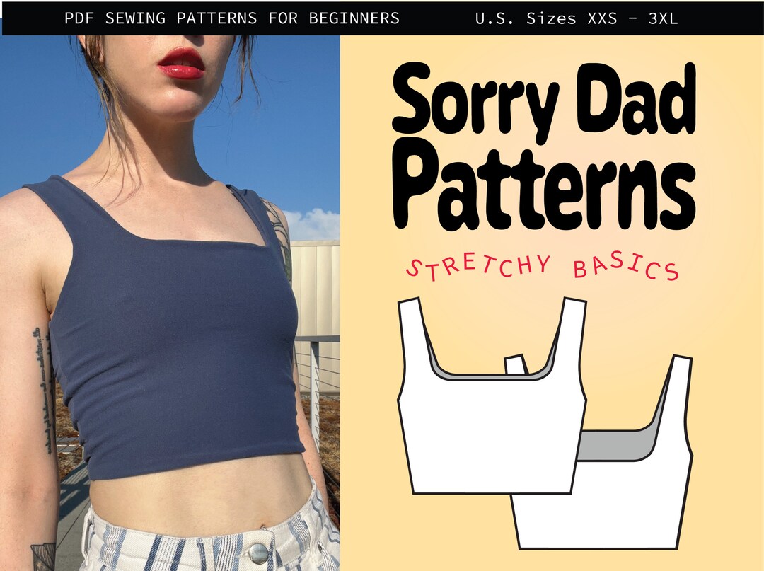 Crop Top Sewing Pattern PDF Easy Sewing Pattern for - Etsy Canada