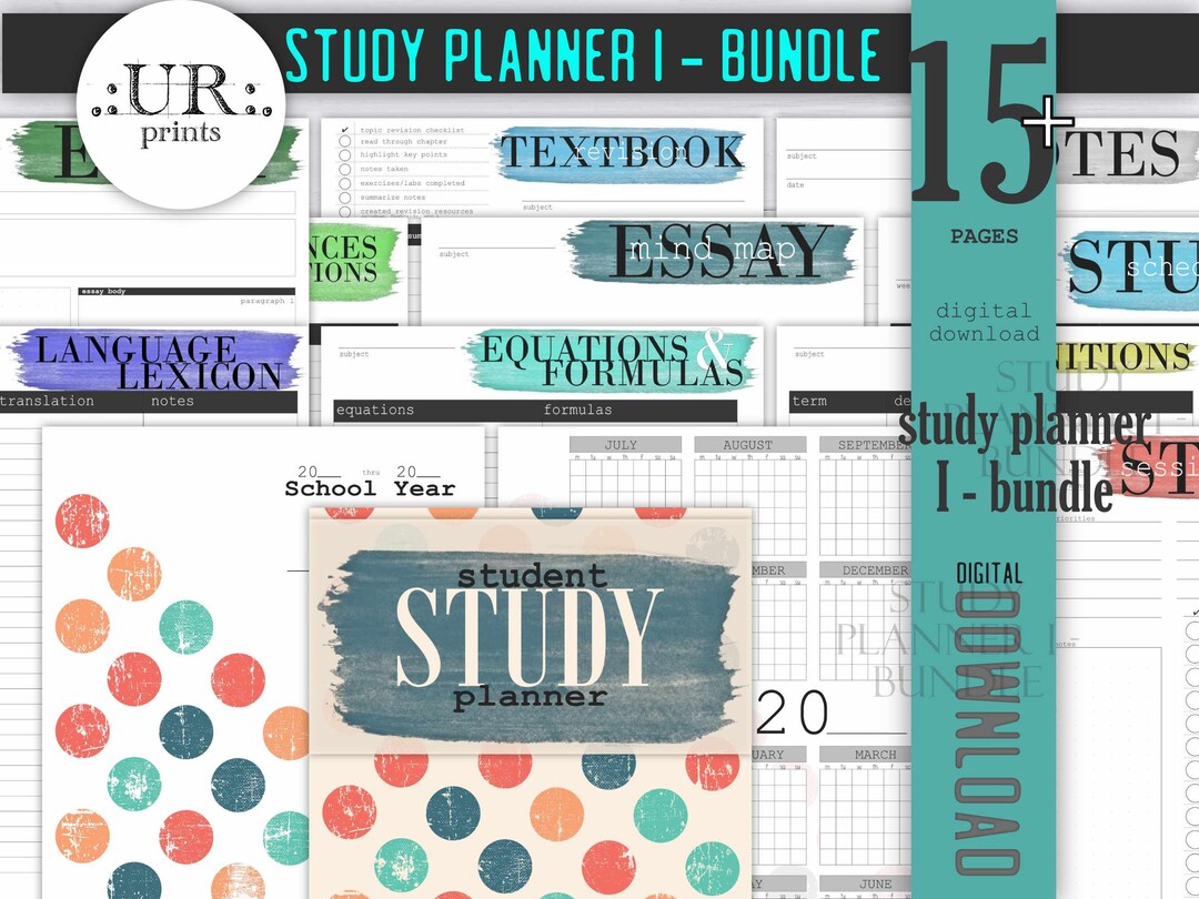 Student Study Planner I, Study Planner Bundle, Student Study Planner ...