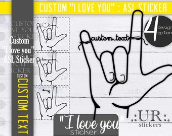 I Love You Asl Sticker - Etsy