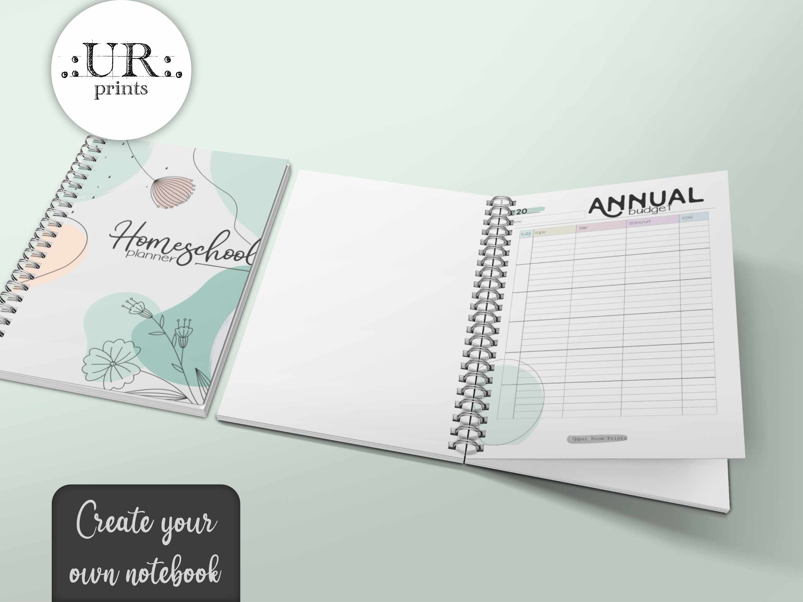 Undated Printable Homeschool Planner, Printable Planner, Lesson Planner ...
