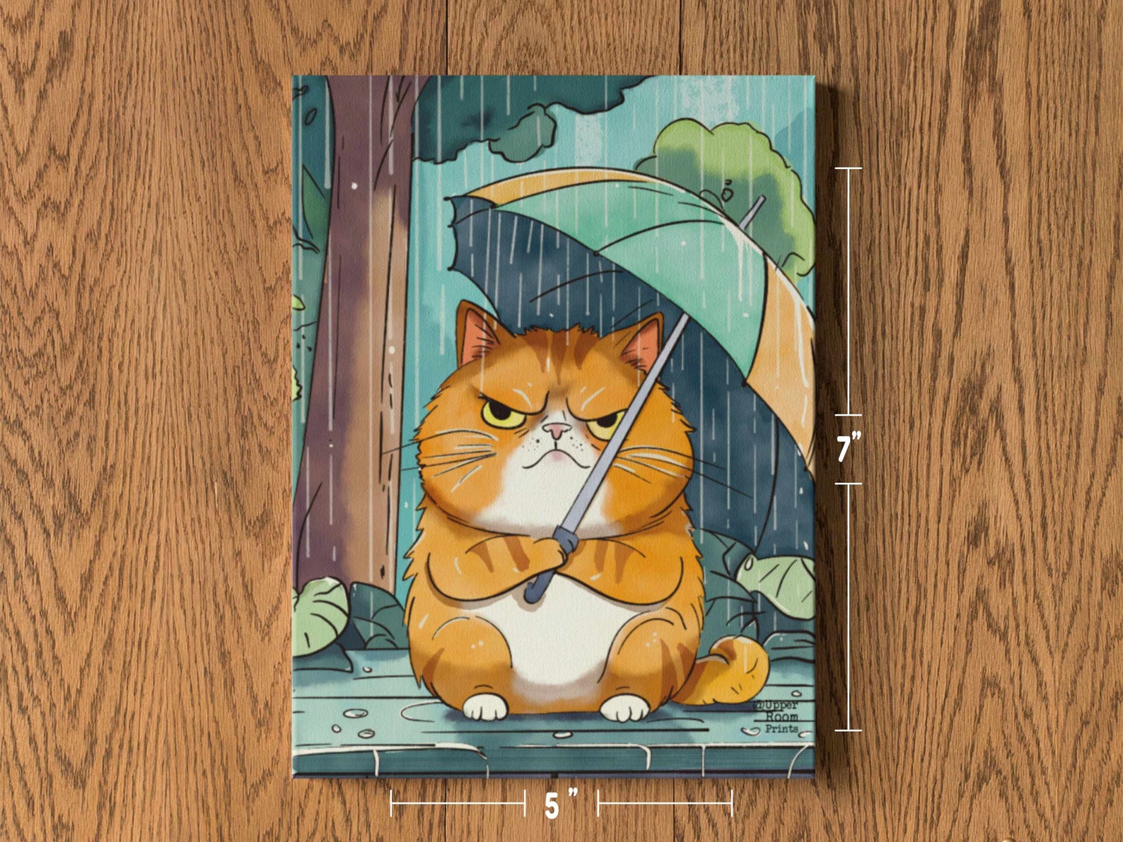 Mr Grumps and the Summer Shower Print Mister Grumps Grumpy Cat Hand ...