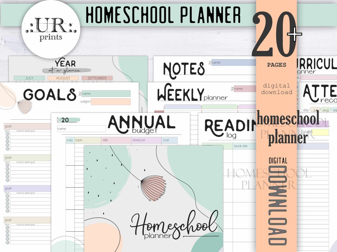 Undated Printable Homeschool Planner Printable Planner - Etsy