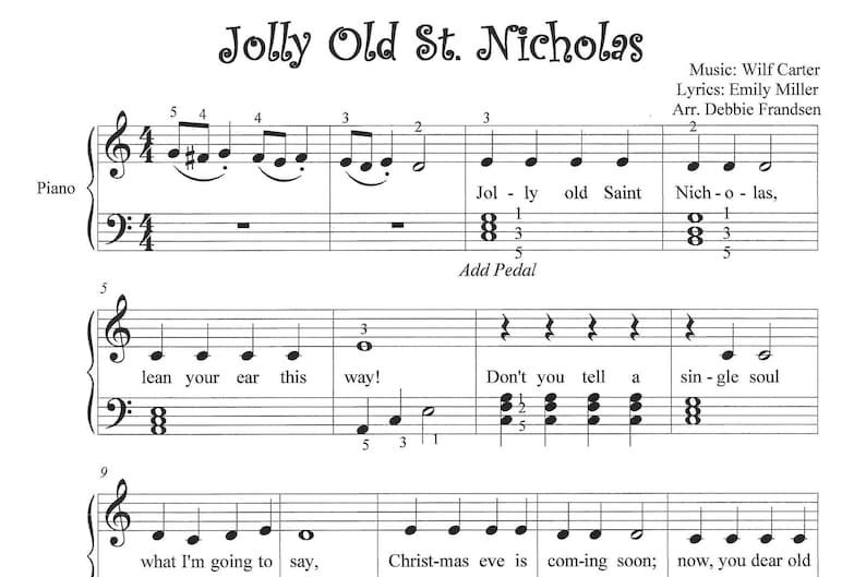 We Wish You a Merry Christmas, Jolly Old St. Nicholas, O Come All Ye ...