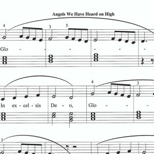 Angels We Have Heard on High Piano Sheet Music Easy Piano - Etsy