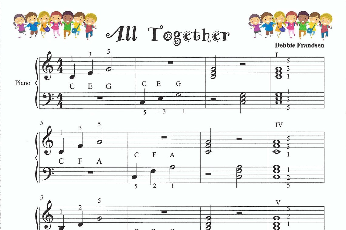 C Major Scale for Beginners, Beginner Piano Sheet Music, Easy Piano ...