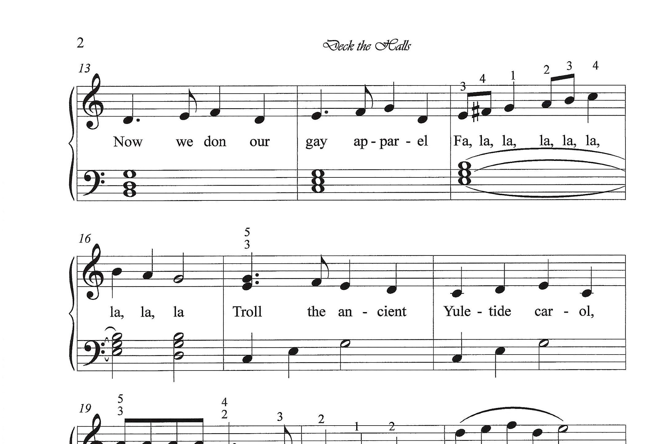 Deck the Halls & Angels We Have Heard on High – Easy Piano Sheet Music ...