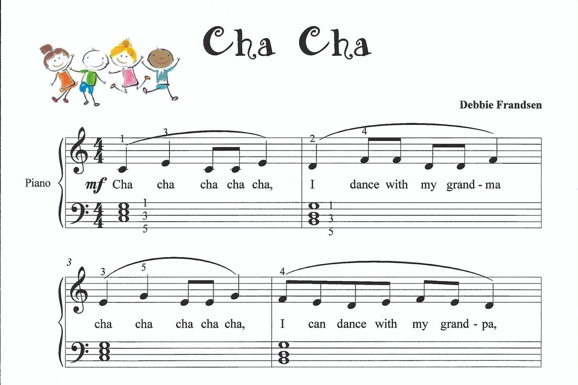 Hot Cross Buns Piano Sheet Music, Cha Cha, Butterflies, Let's Play ...