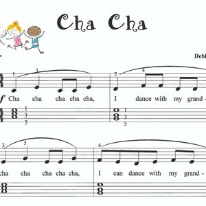 Hot Cross Buns Piano Sheet Music, Cha Cha, Butterflies, Let's Play ...