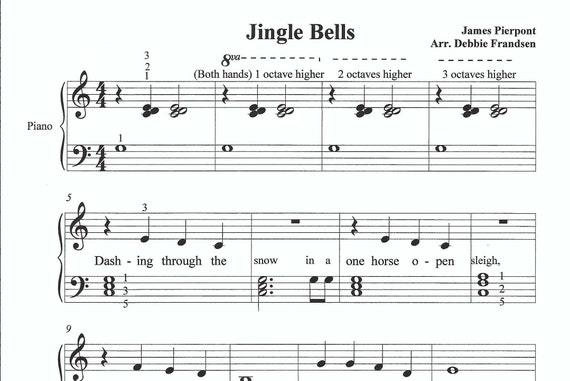 Partitura De Jingle Bells Para Principiantes CLASE DE SOLFEO PARA