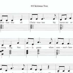 O Christmas Tree, Easy Piano Sheet Music, Beginner, Oh Christmas Tree ...