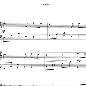 Fur Elise, Easy Piano Sheet Music, Beginner, Fun, Classical Beethoven ...