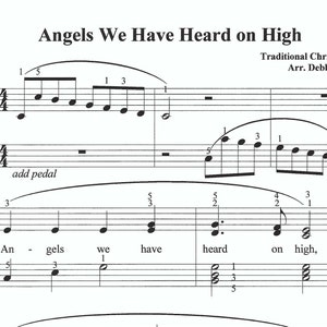 Angels We Have Heard on High Piano Sheet Music Easy Piano - Etsy
