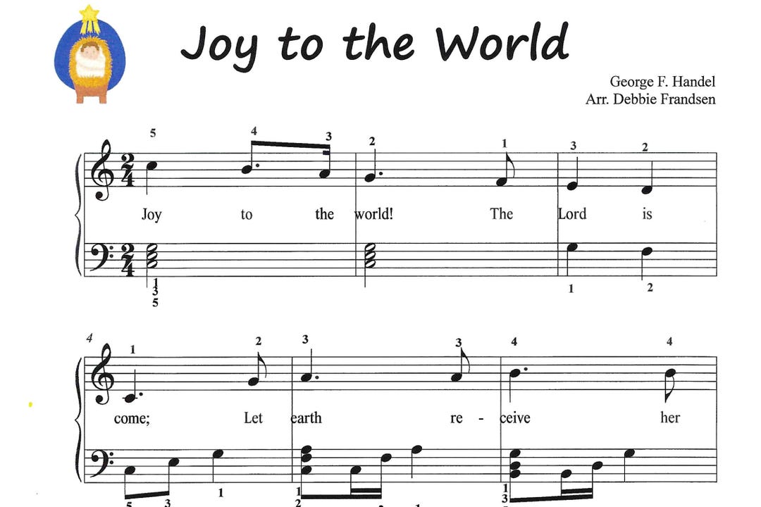Joy to the World Easy Piano, Beginner Christmas Piano, Joy to the World ...