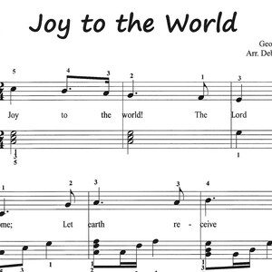 Joy to the World & the First Noel Easy Piano Sheet Music | Beginner ...