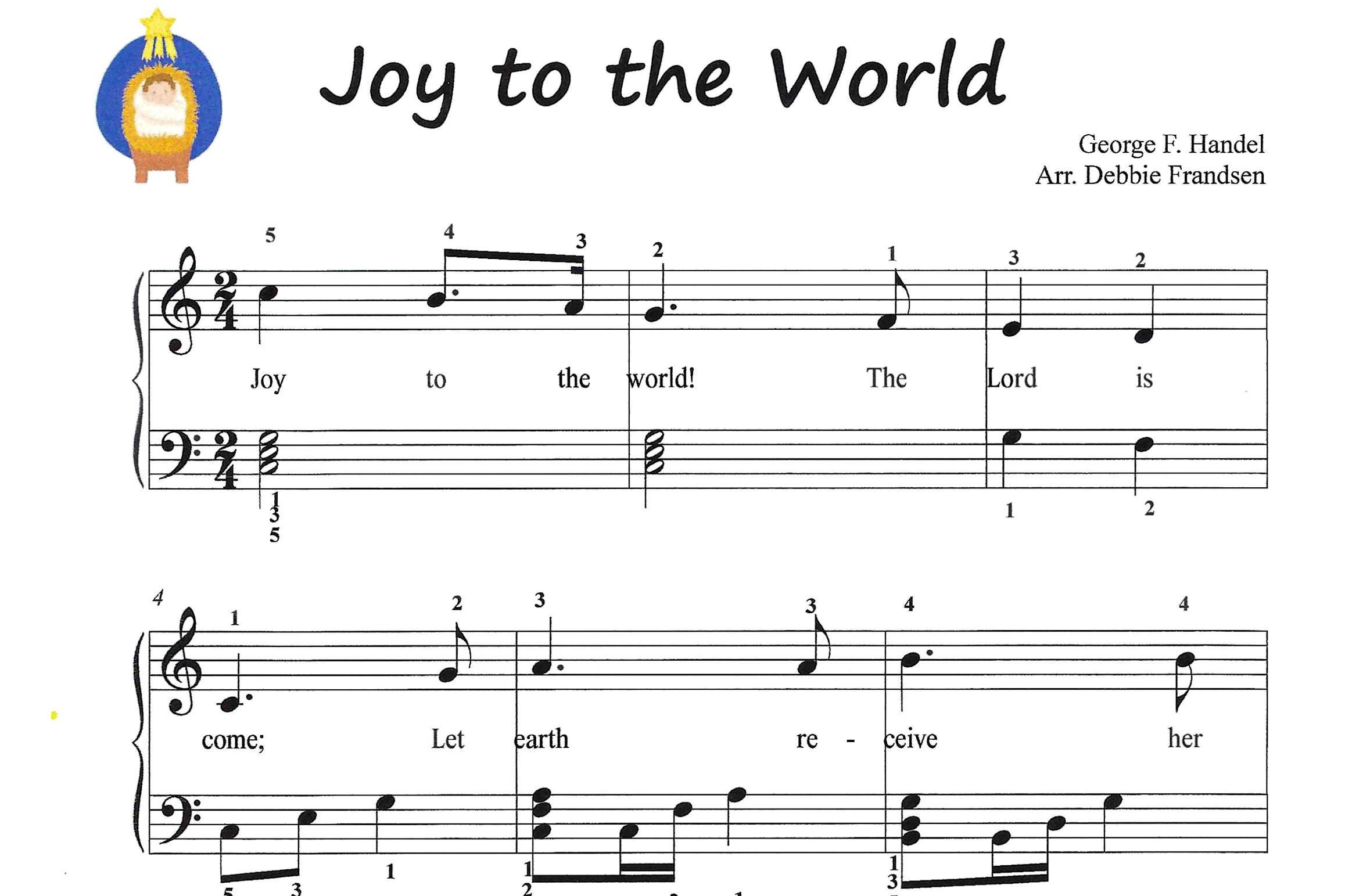 Joy to the World Easy Piano, Beginner Christmas Piano, Joy to the World ...