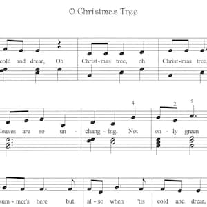 O Christmas Tree, Easy Piano Sheet Music, Beginner, Oh Christmas Tree ...