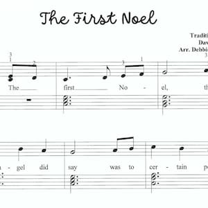 The First Noel Piano Sheet Music, Christmas Piano Sheet Music, Easy ...