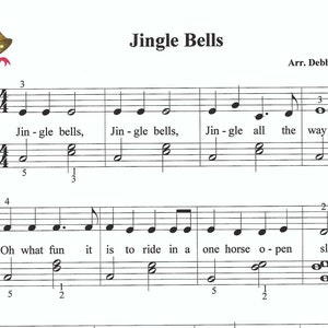 Jingle Bells Piano Sheet Music, Easy Piano, Beginner Piano, Sheet Music ...