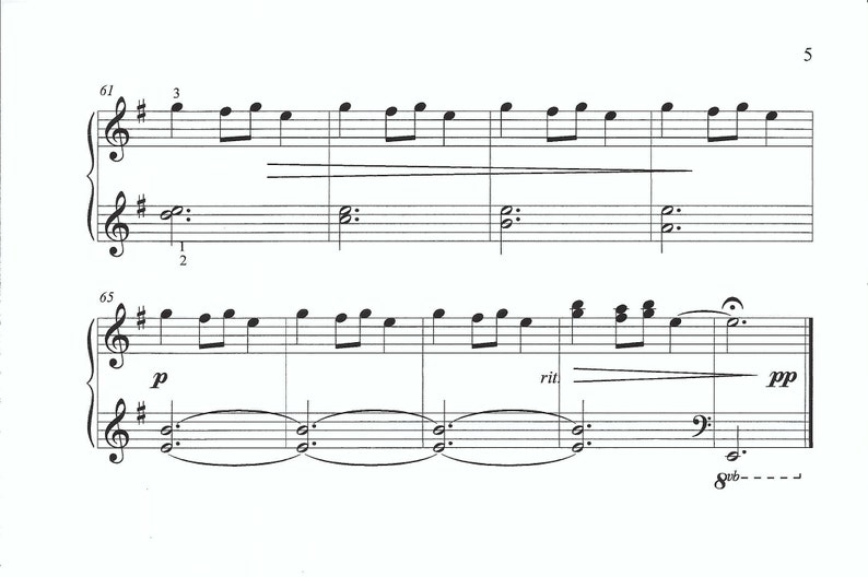 Carol of the Bells, Ukrainian Bell Carol, Christmas Piano Sheet Music ...