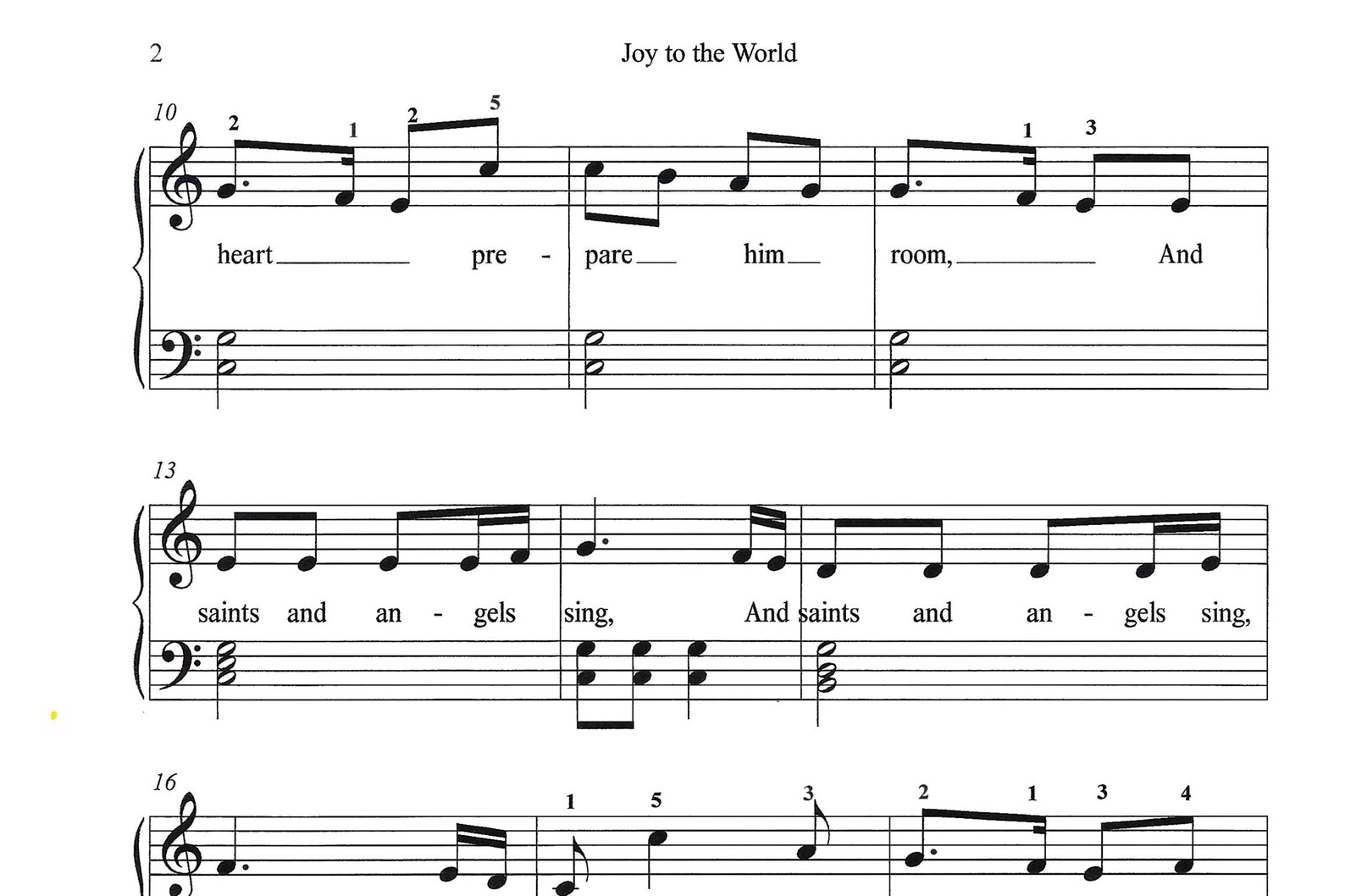 Joy to the World Easy Piano, Beginner Christmas Piano, Joy to the World ...