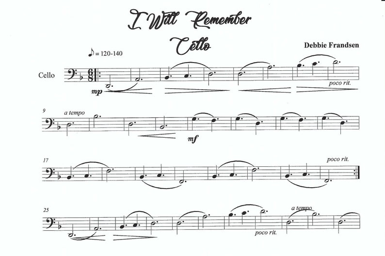 I Will Remember, Piano, Solo, Duet, Children's Chorus, Primary, Piano ...