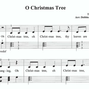O Christmas Tree, Easy Piano Sheet Music, Beginner, Oh Christmas Tree ...