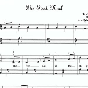 The First Noel Piano Sheet Music, Christmas Piano Sheet Music, Easy ...