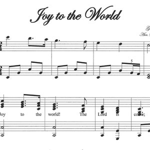 Easy Joy to the World, Christmas Piano Sheet Music (key of C) PDF Level ...