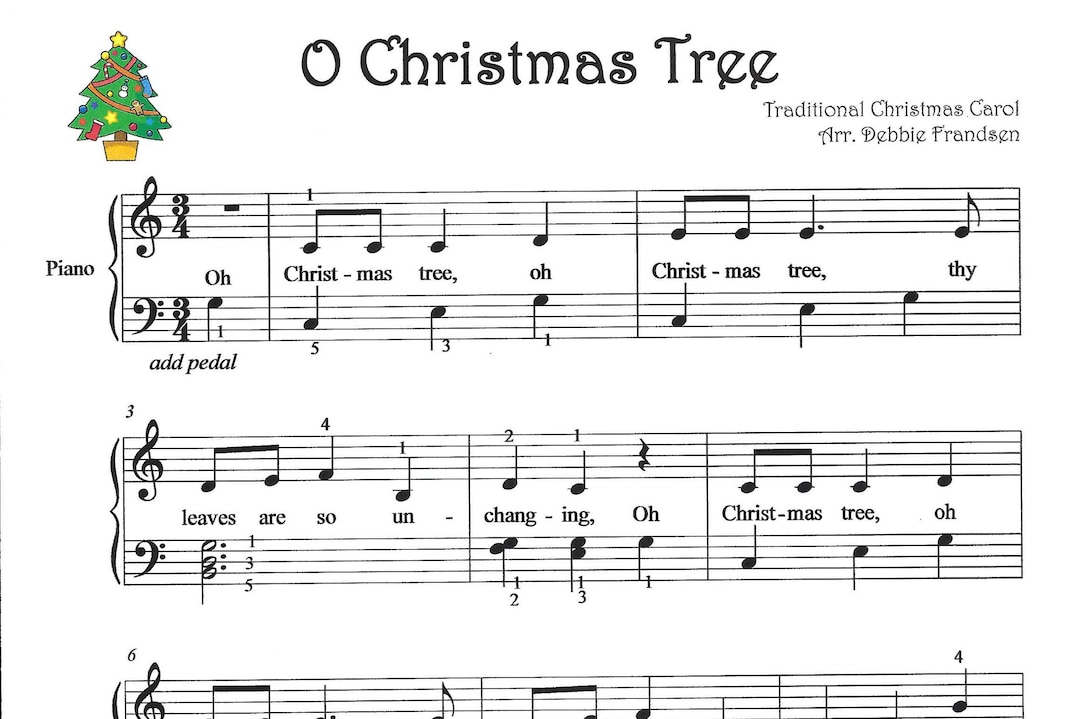 O Christmas Tree Easy Piano Sheet Music for Beginners | 2 Arrangements ...