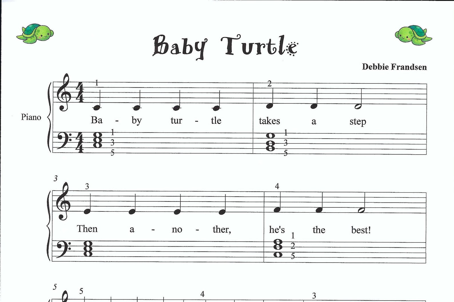 C Major Scale Easy Piano, Beginner Piano, Easy Piano Sheet Music, Easy ...