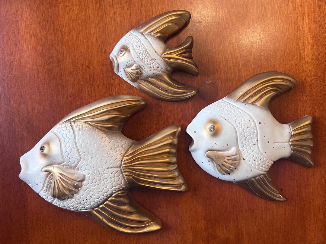 Vintage Chalkware Fish Wall Decor - Etsy