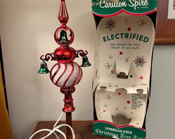 Vintage Midcentury “carillon Spire” Electric Tree Topper - Etsy