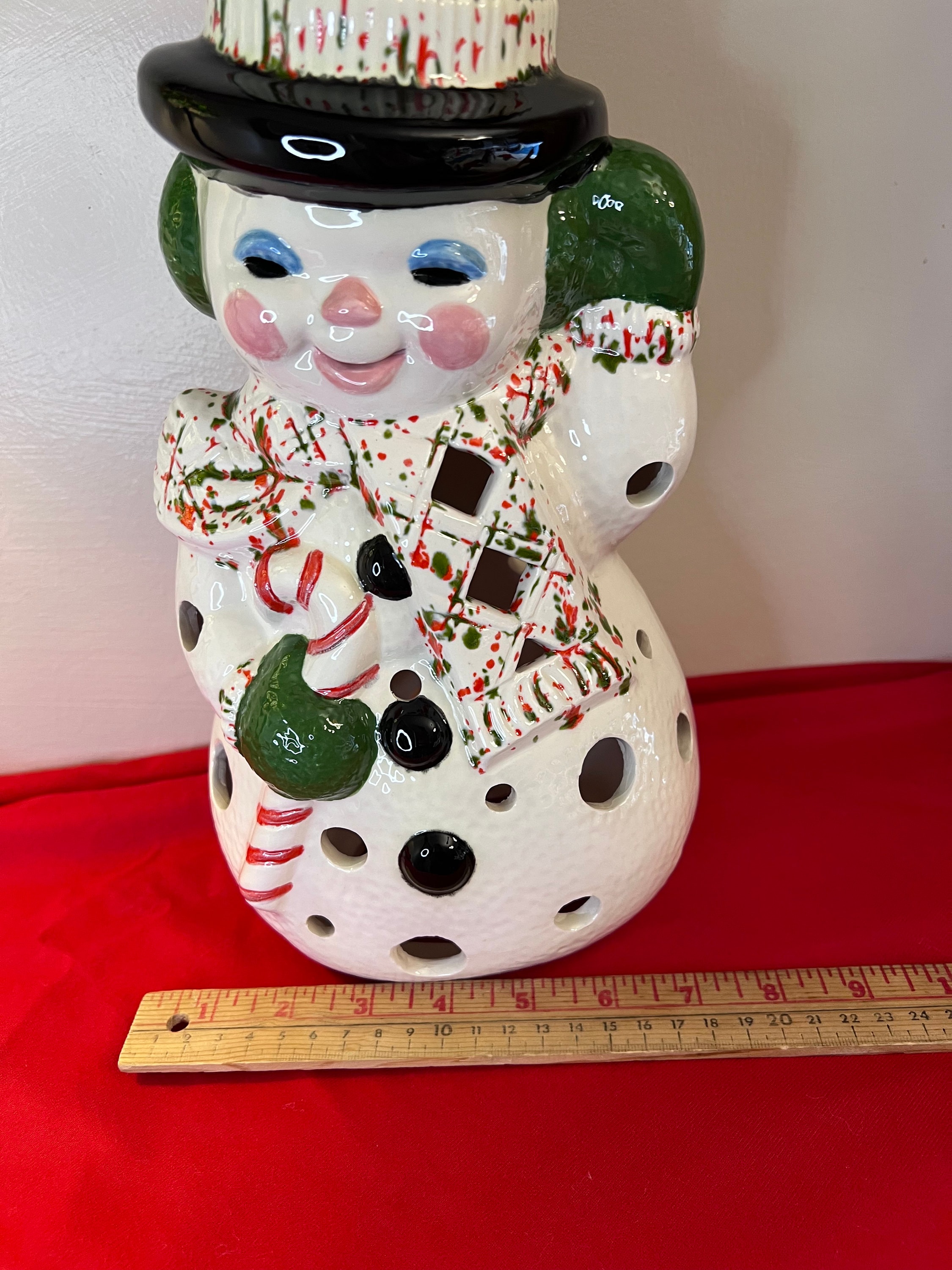Vintage Ceramic Snowman/snow Person Statue or Lantern - Etsy