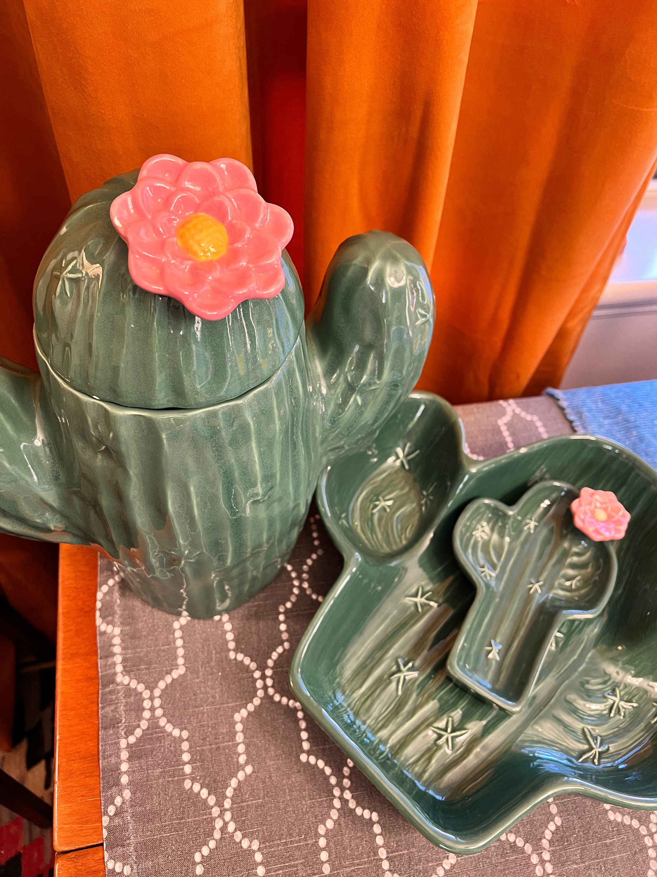 Vintage Treasure Craft Saguaro Cactus Chip Bowl - Etsy