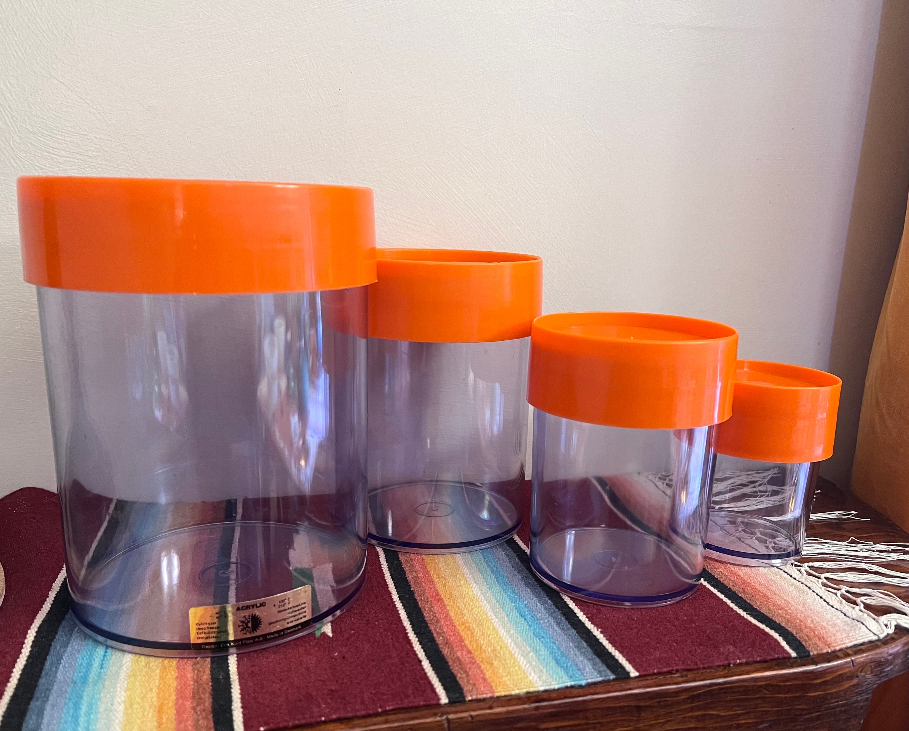 Vintage Erik Kold Plast Danish Modern Lidded Containers, Plastic ...