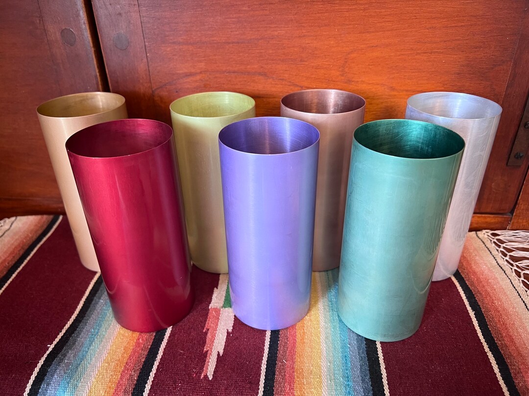 Vintage Aluminum Cups- Set of 7 - Etsy